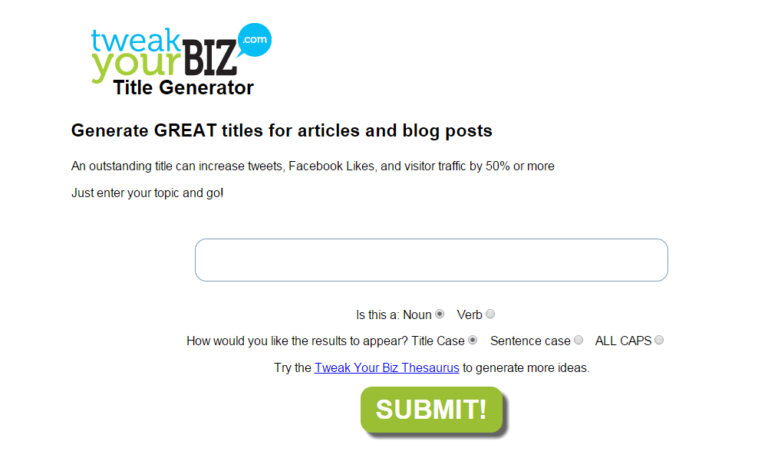 Free Title Generators to Write Amazing Headlines For Blog or Site - Web ...